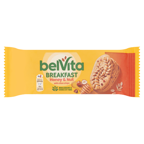 Belvita Breakfast Biscuits Honey and Nuts with Choc Chips 50g – Selecta UK